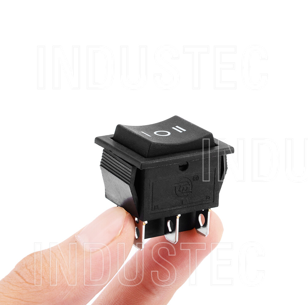 IndusTec DPDT 20A 12V 6 - PIN Maintained Rocker Switch 2 Position Quick ...