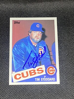 Tim Stoddard Chicago Cubs Auto 1985 Topps Card #693 ~ COA | eBay