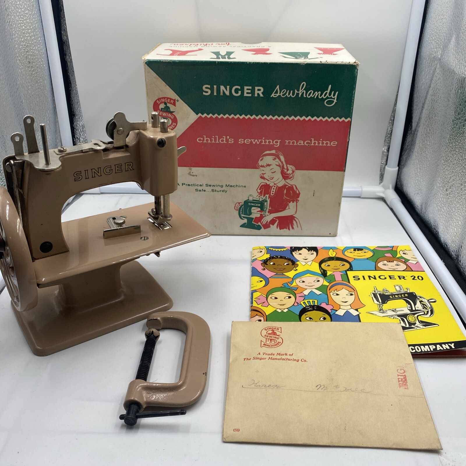 Singer Sew Handy Model 20 Child's Sewing Machine In Original Box - See ...