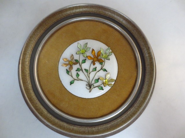 Round Hinged Mirror Box With Art | eBay