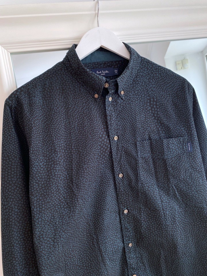 Paul Smith Printed Shirt Abstract Green Color | eBay