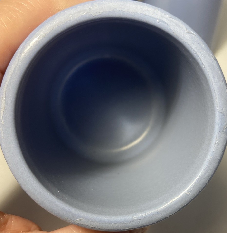 8 La Fermiere French Periwinkle Terra Cotta Glazed Yogurt Plant Pot ...