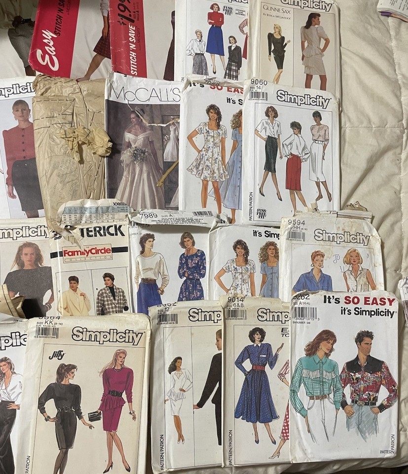 Lot Of 100+ Vintage Uncut Sewing Patterns Mix McCall's Simplicity ...
