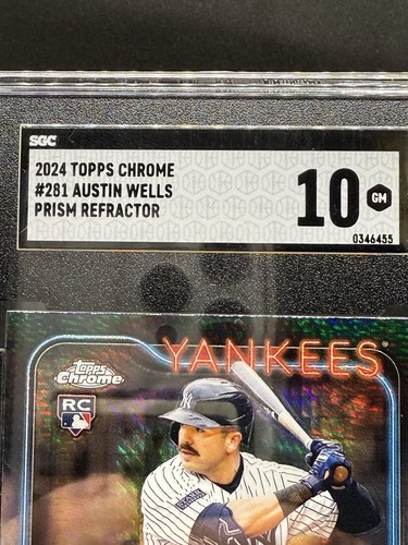 2024 Topps Chrome - Prism Refractor #281 Austin Wells NY Yankees (RC ...