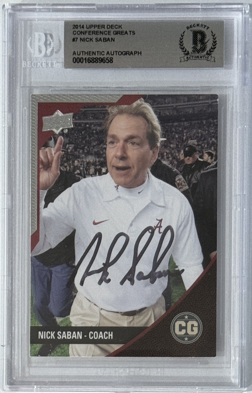 Nick Saban | Autographed Football Memorabilia & NCAA Merchandise