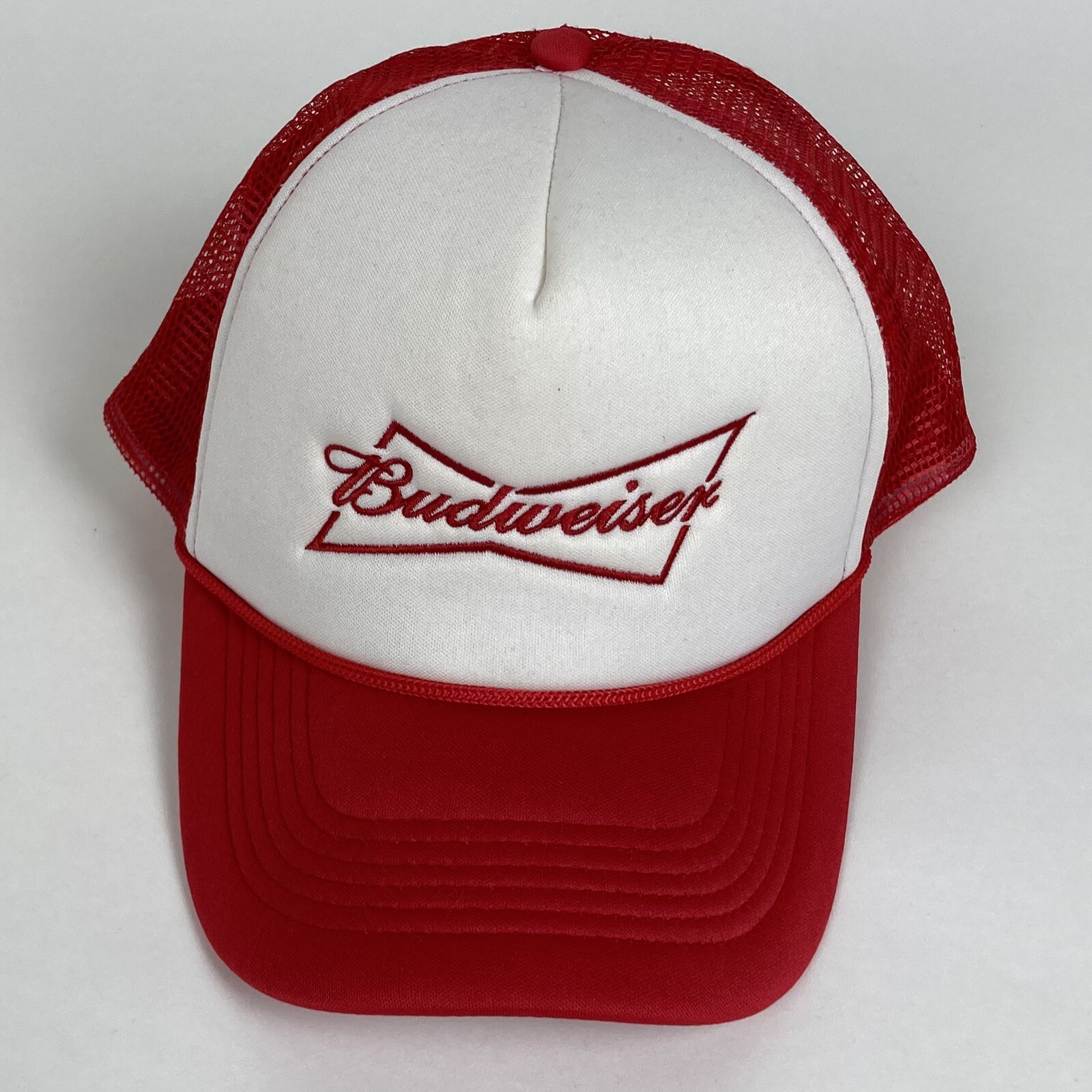 Vintage Budweiser Mesh SnapBack Trucker Hat Cap White… - Gem