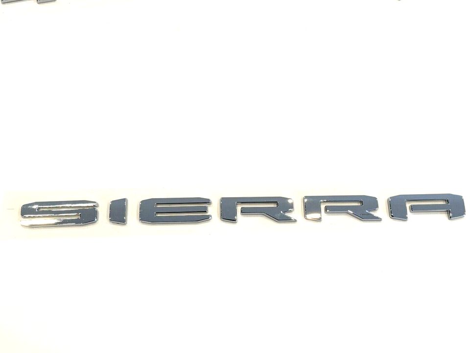 4PCS Chrome Red AT4 HD Emblem Sierra Letters Fit GMC Sierra 1500 2500HD ...