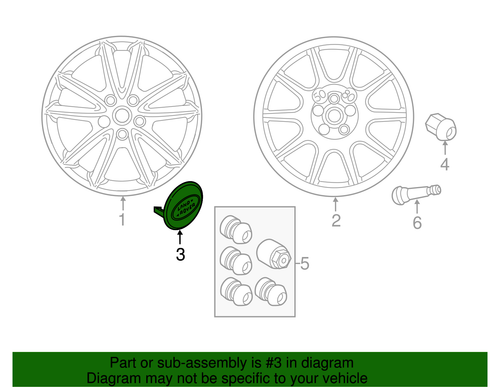Genuine Land-Rover Satin Silver Wheel Center Cap LR069900 | eBay