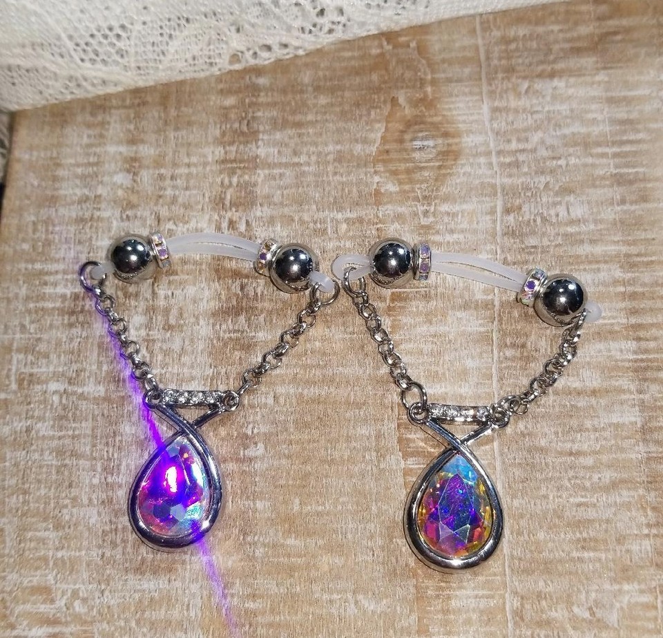 PAIR Fake Barbell - Non Piercing Nipple Jewelry Nipple Ring ...