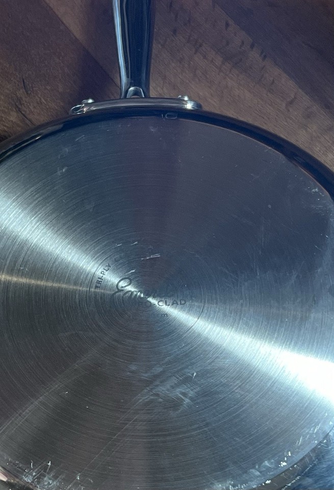 Emeril Pro-Clad 12” Stainless Steel Frying Pan Tri-Ply Clad Silver W ...