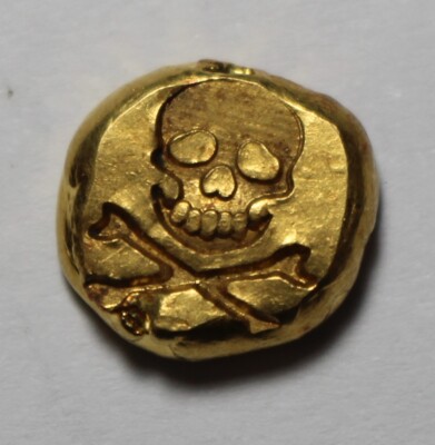 24 KT Gold Pirate Coin .1615 OZT | eBay