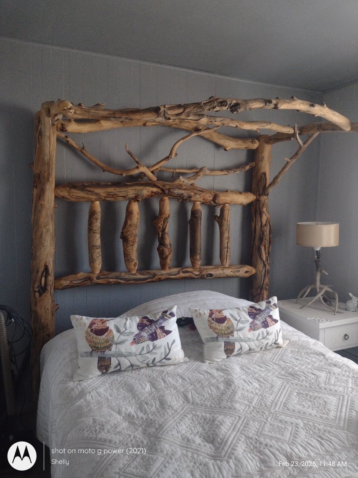 log, canopy handmade queen bed | eBay