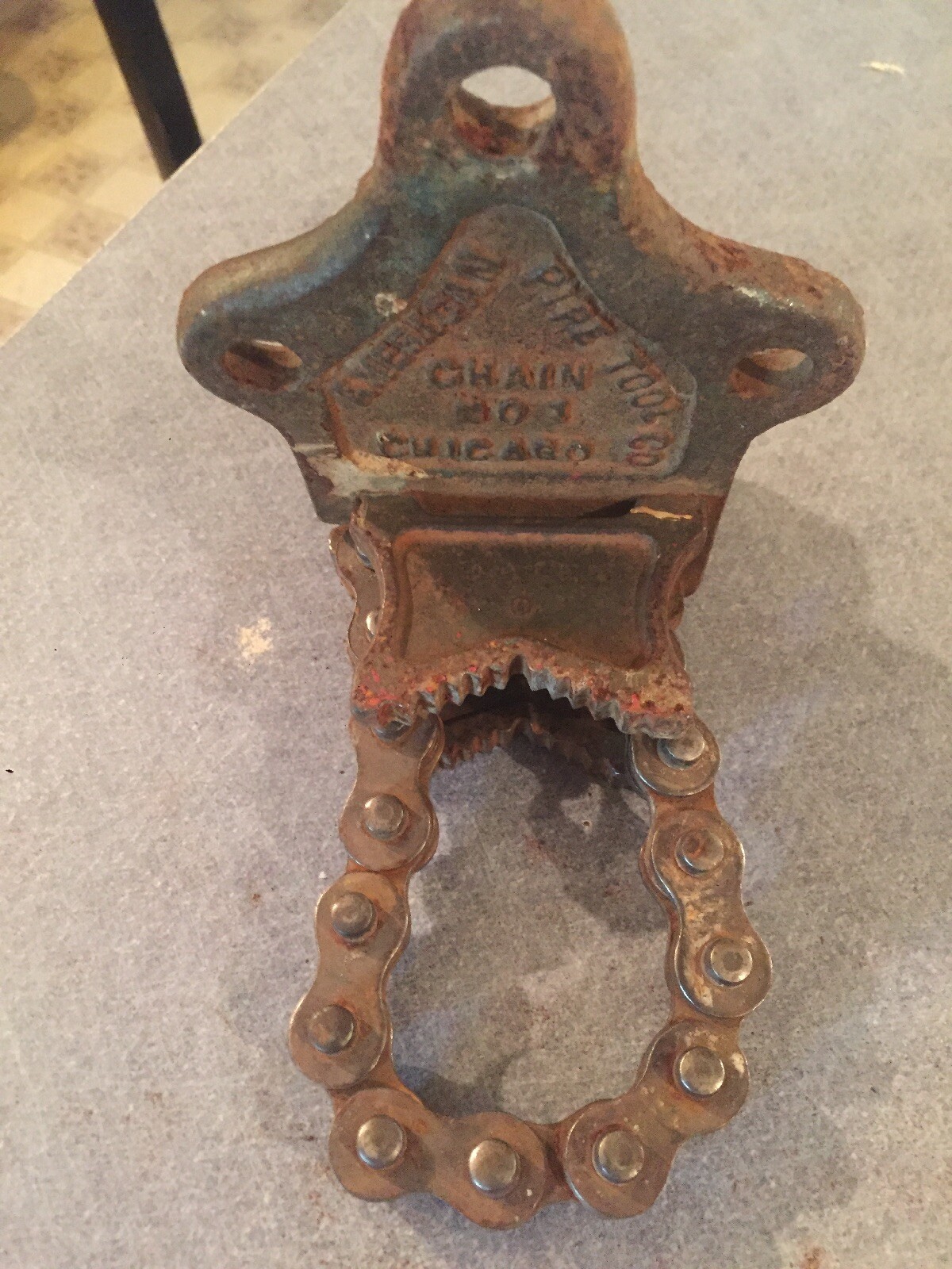 Vintage American Pipe Tool Co. Chain Vise No. 1 Chicago USA *Man Cave ...