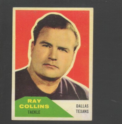 1960 Fleer Football Card #129 Ray Collins-Dallas Texans Ex Mint Card | eBay