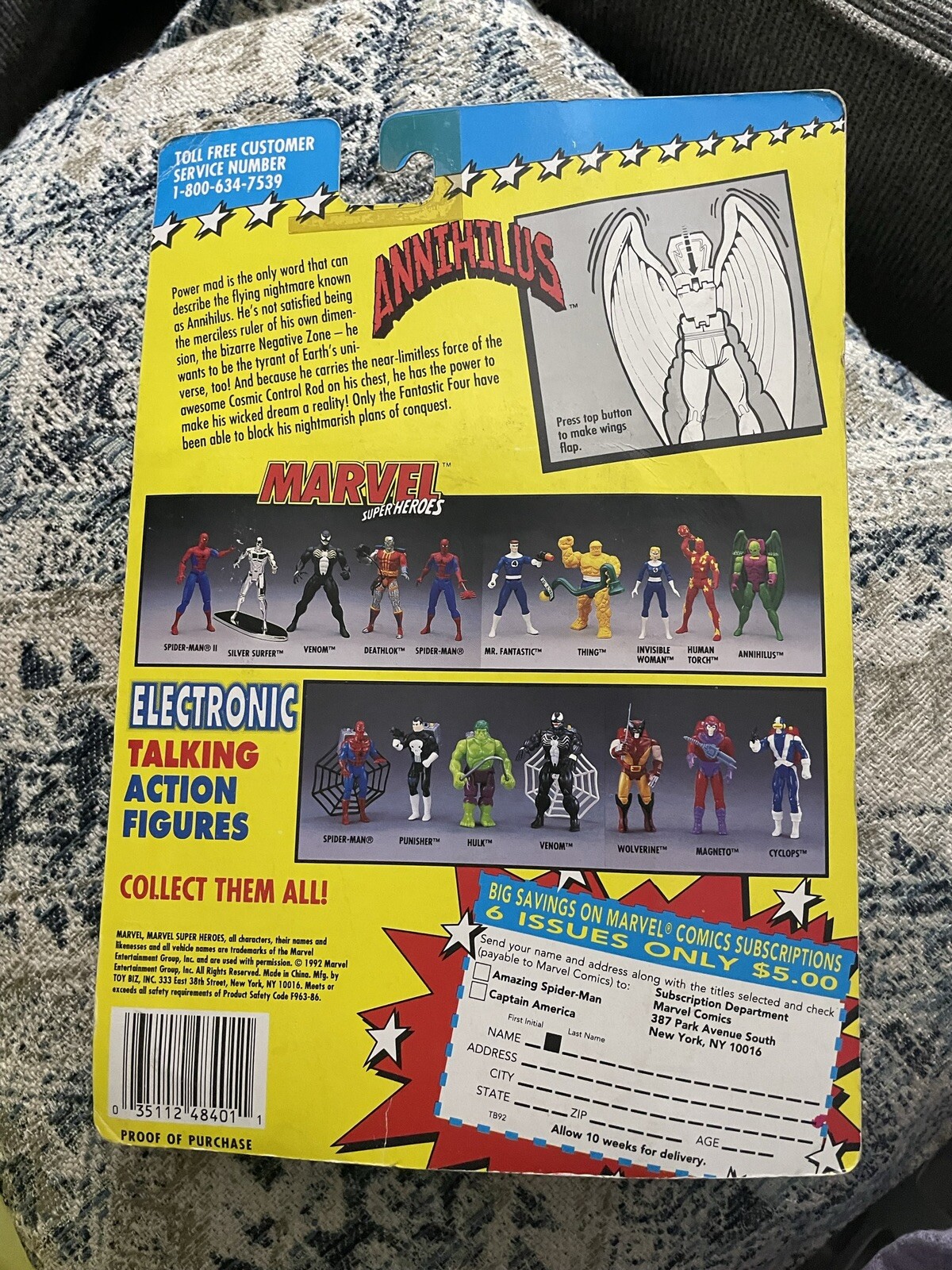 ToyBiz 1992 Annihilus Marvel Super Heroes Cosmic Defenders 5" Action ...