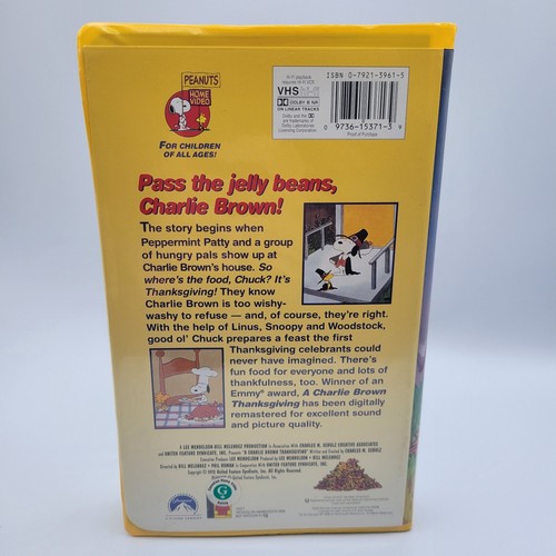 A Charlie Brown Thanksgiving (VHS, 1996, Paramount/Peanuts Home Video ...