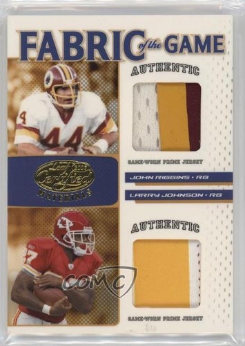 2007 Leaf Certified Materials Prime /25 John Riggins Larry Johnson # ...