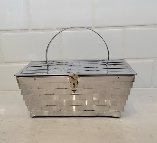 1950s Goldstrom Fifth Ave woven metal midcentury pin up box | eBay