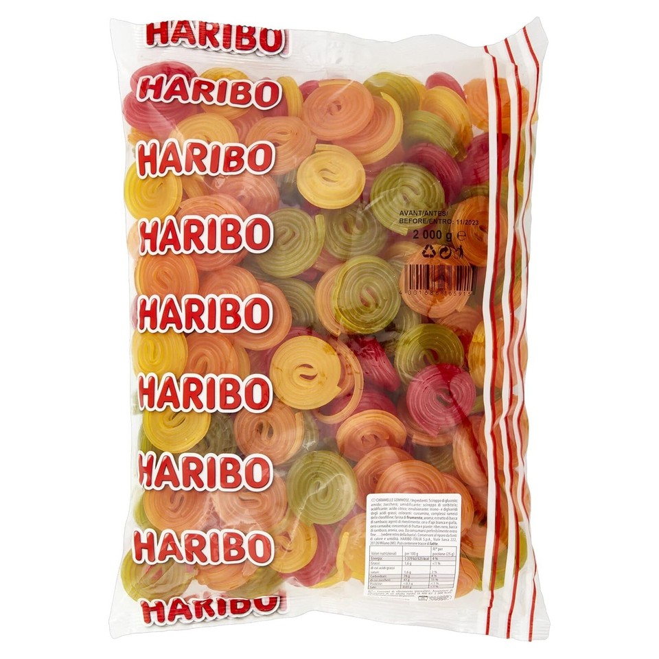 Haribo Rotella Fruit Caramelle Gommose Gusto Frutta Busta da 2 Kg | eBay
