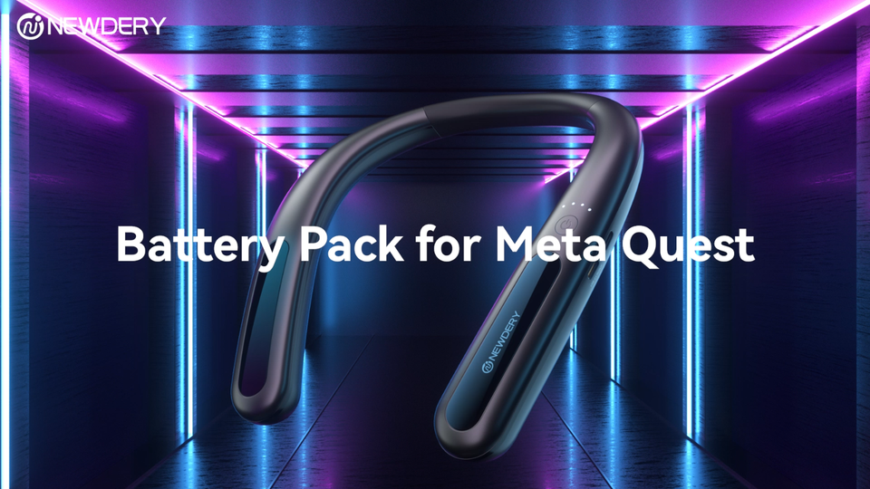 NEWDERY 10000mAh Neck BatteryPower Bank for Meta Quest 3/2,VR Oculus ...