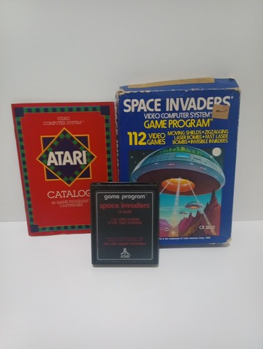Space Invaders Atari 2600 Video Game in Blue Box With Catalog CX2632 | eBay