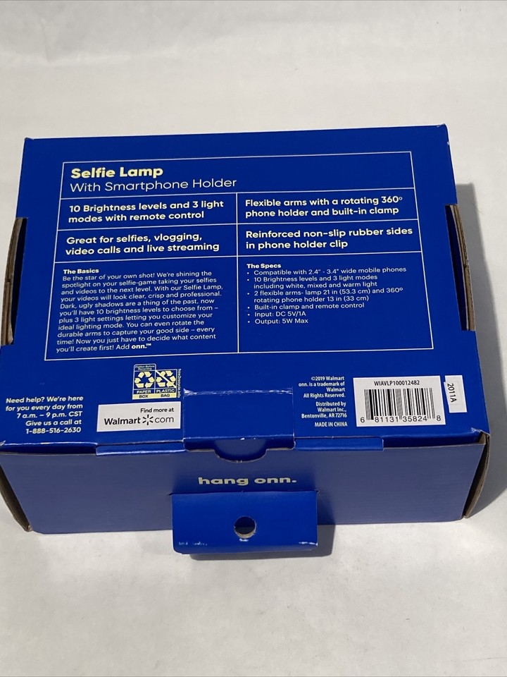 ADD ONN. Selfie MAKE-UP Desk LAMP Smartphone Holder Adjustable Flexi ...