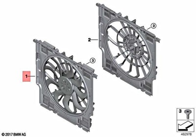 Genuine BMW G20 330i 330iX Sedan Fan Housing With Fan 17428666816 | eBay