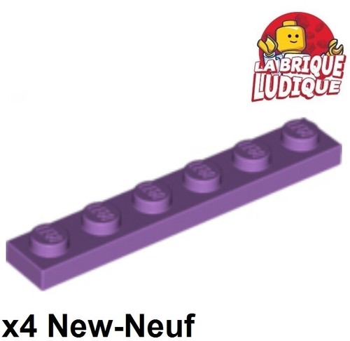 LEGO 4x Plate Flat 1x6 6x1 Lavender Medium/Medium Lavender 3666 New | eBay