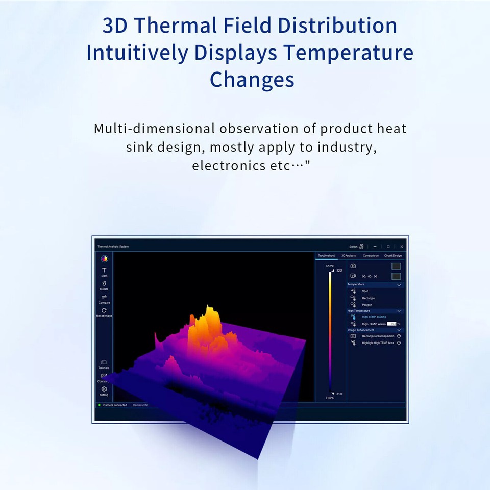 3D Infrared Thermal Imager Analyzer Camera for PCB Leakage Short ...