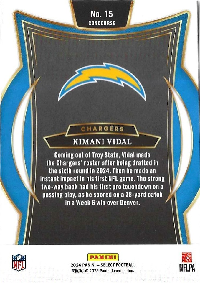 2024 Panini Select - Concourse Kimani Vidal #15 (RC) | eBay