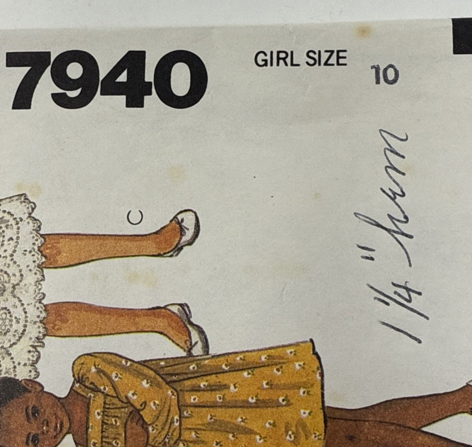McCalls 7940 Girls Pullover Dress Pattern Girls Size 10 | eBay
