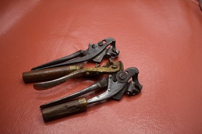 antique 3 pc lot chisel type decapper shotgun tong tools used | eBay