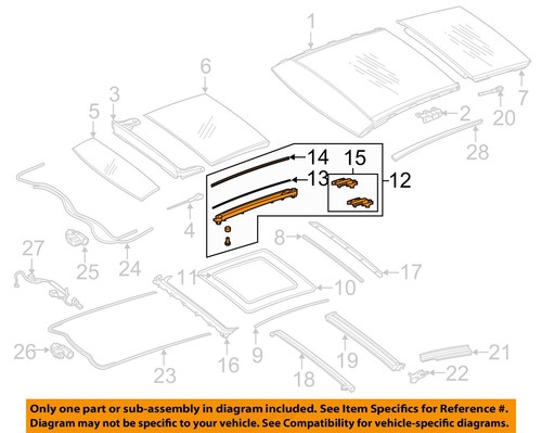 MERCEDES OEM 16-18 GLC300 Sunroof-Slide Rail Left 2057800900 | eBay
