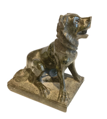 19th century Grand Tour carved Serpentine model of Jennings Dog / of ...