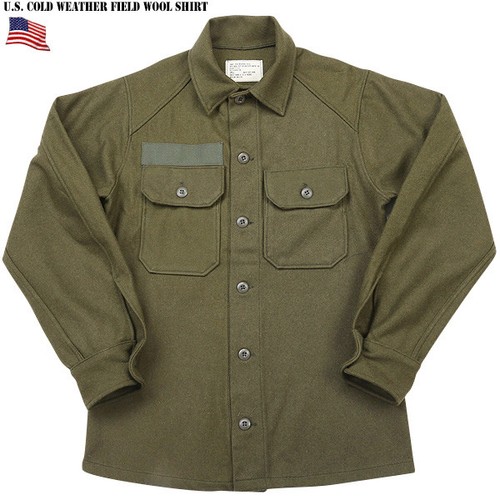RARE KOREAN WAR M1951 SMALL GREEN WOOL FIELD BUTTON SHIRT OG-108 ...