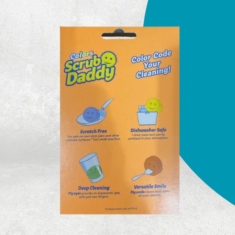 THE ORIGINAL Scrub Daddy Non-Scratch FlexTexture Scrubber ORANGE Smiley ...