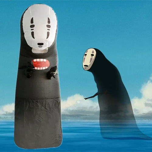 No Face Man Kaonashi Spirited Away Inflatable Costume Adult Outfit ...
