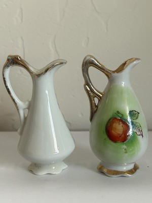 UCAGCO CERAMICS JAPAN Miniature Water Pitcher Hand Painted Fruit Mini ...