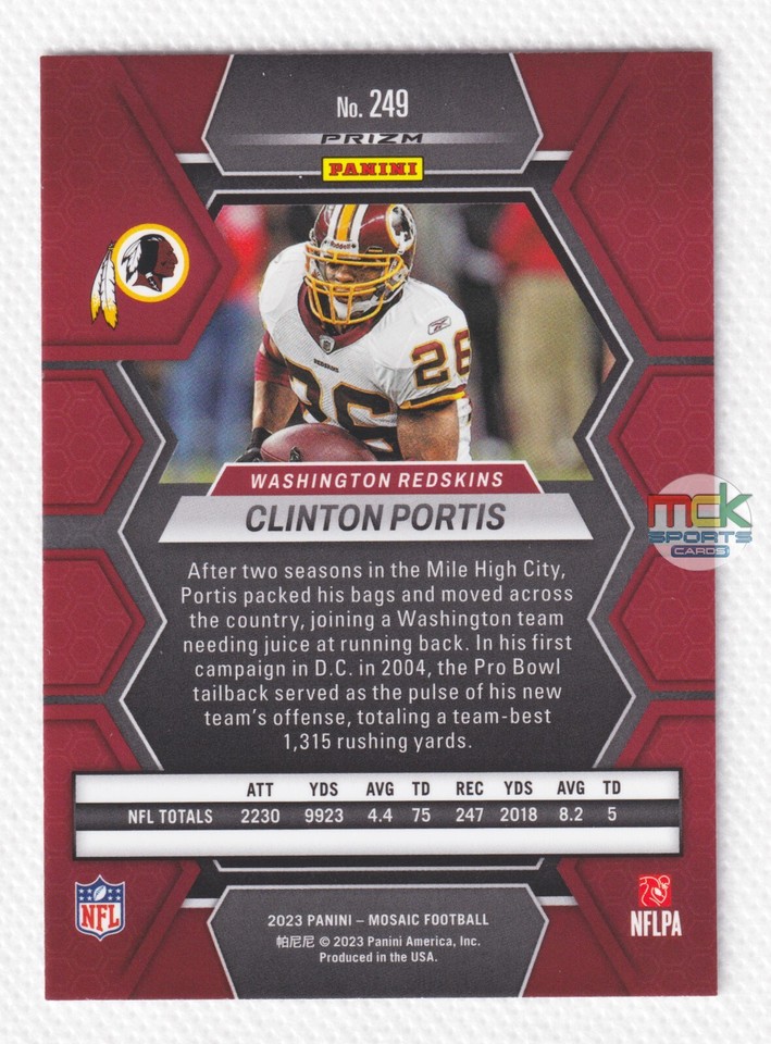 CLINTON PORTIS 2023 Mosaic Football Mosaic Prizm #249 Washington ...