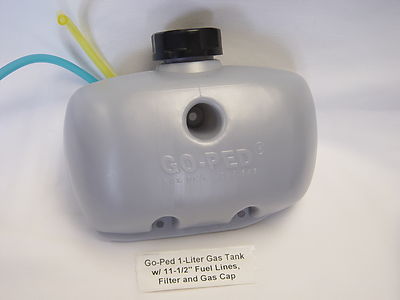 New OEM GoPed 1 Liter Gas Tank w/11.5" Fuel Lines and Gas Cap Fits ...