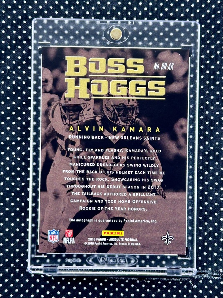2018 Panini Absolute Alvin Kamara Autograph ~Boss Hoggs~ New Orleans ...