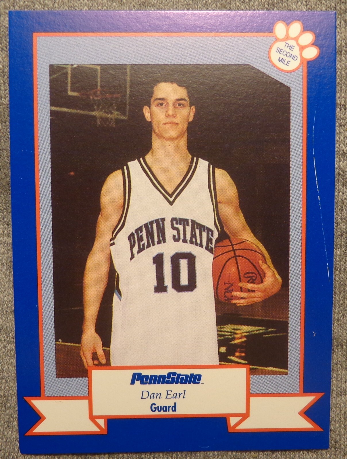 1996 Penn State - Second Mile (Police) Card -Basketball Dan Earl Ex-M ...