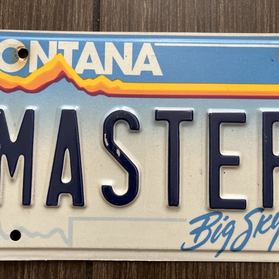 Vintage 1990s Montana Embossed License Plate MASTERS MBA College Grad ...
