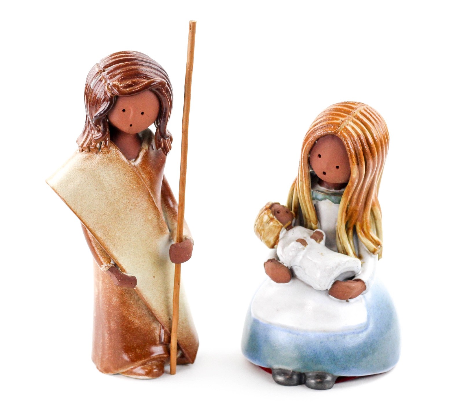 LARGE EARLY ELISA NATIVITY SCENE MONTSERRAT RIBES SPAIN CERAMIC POTTERY ...