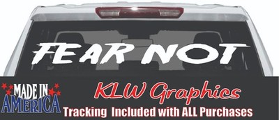 Fear Not Decal Sticker God Jesus Family Religious Christian Car Diesel ...