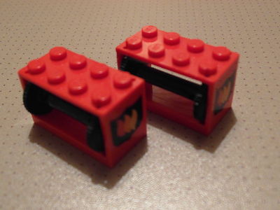 Lego Town - 2 Red Fire String Reel Winch 2 x 4 x 2 - (4209 4210) | eBay