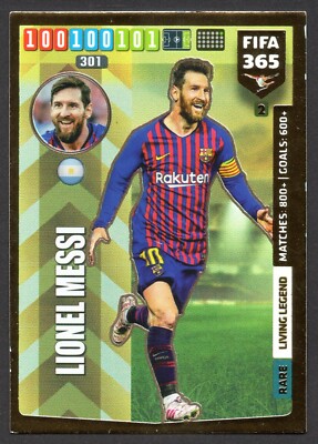 LIONEL MESSI LIVING LEYEND #301 BARCELONA 2020 CARD FIFA 365 PANINI ...