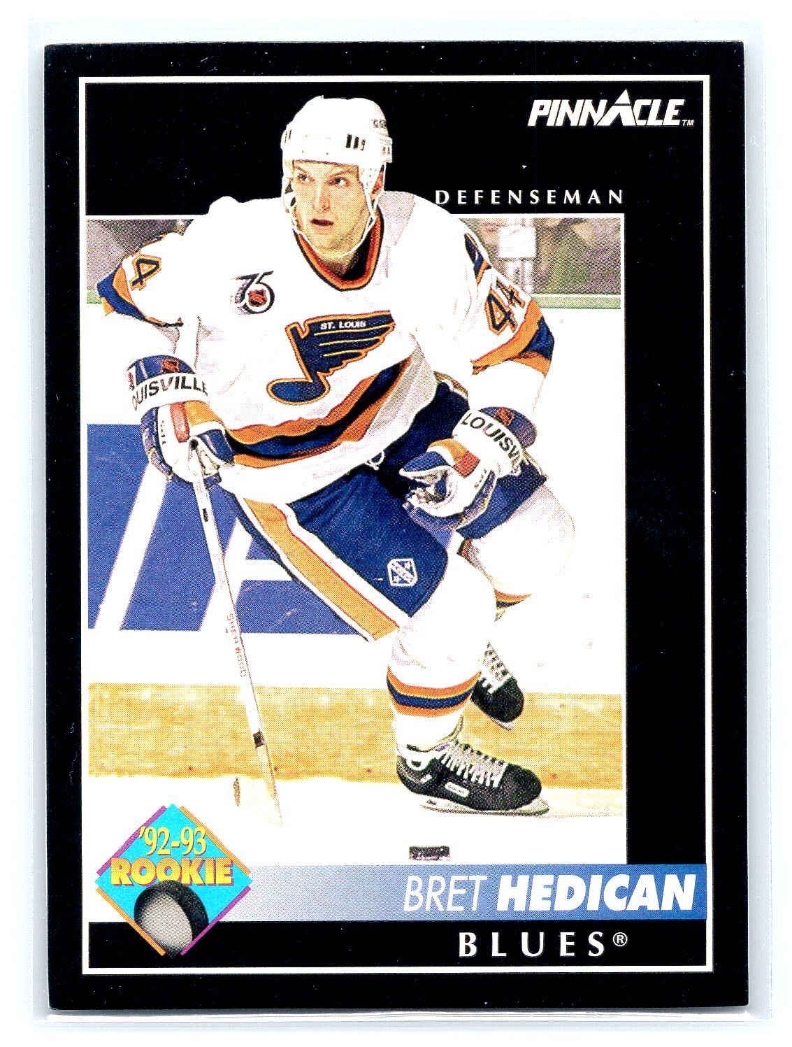 1992 Pinnacle Canadian Hockey #228 Bret Hedican RC RookieSt. Louis ...