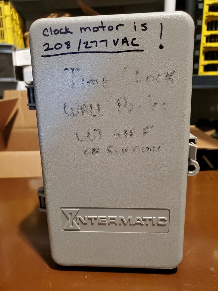 Intermatic T103P 277/208V light ON /OFF Timer. Clock motor is not 120V ...