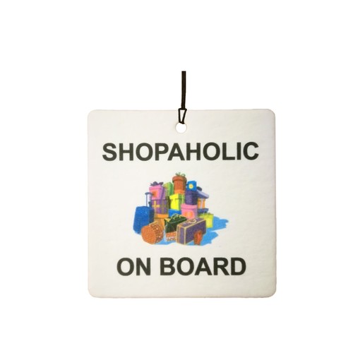 Shopaholic On Board Car Air Freshener | eBay Australia